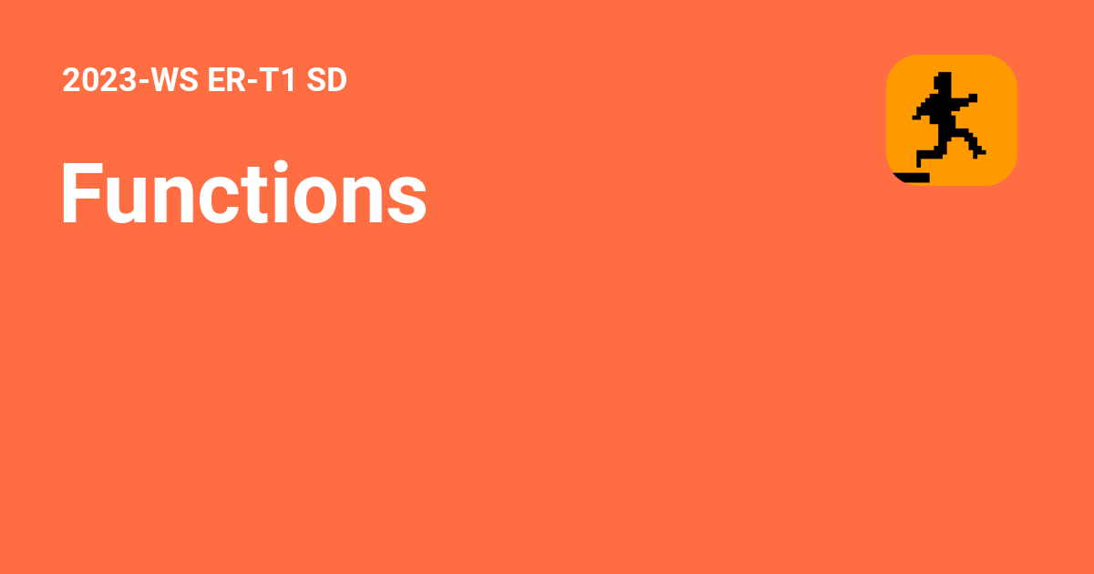 Functions - 2023-WS ER-T1 SD